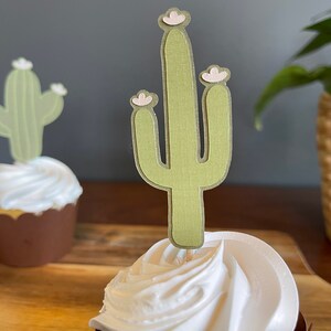 Cactus Cupcake Toppers Birthday, Baby Shower, Bridal Shower, Wedding ...