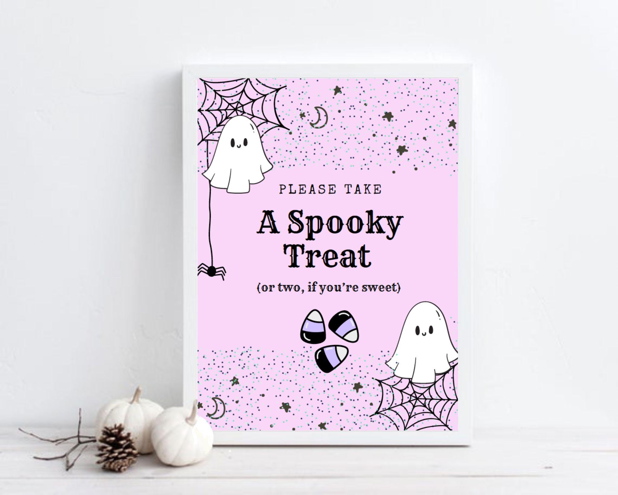 Take a Treat Halloween Printable, Sign for Trick-or-treaters - Etsy