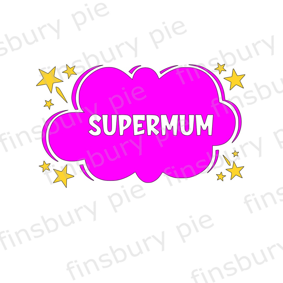 Buy SUPERMUM Two Colour SVG or PNG Cutting File for Cricut or Online in ...