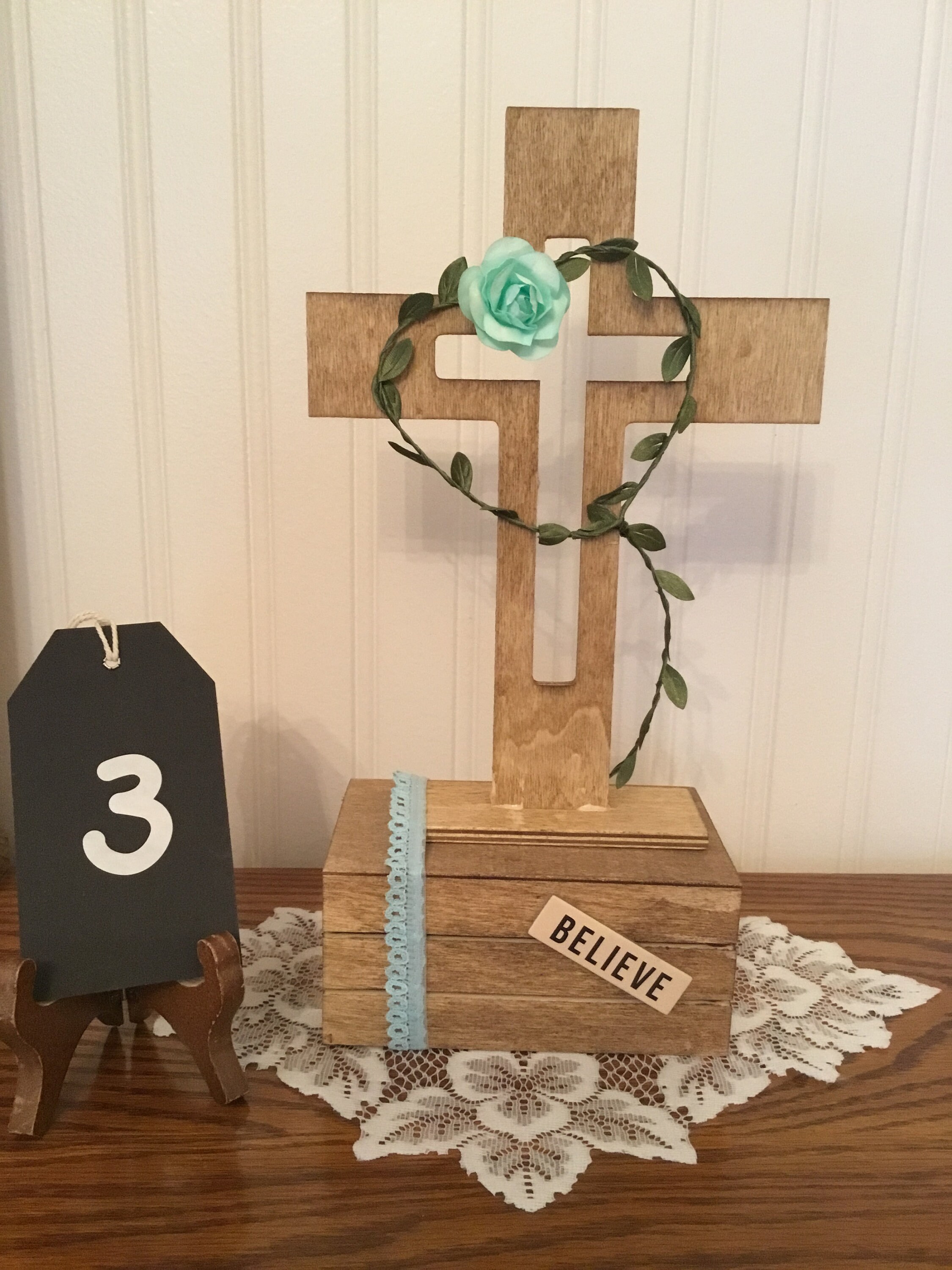 Flowering Ivy Heart Tabletop Cross - Etsy