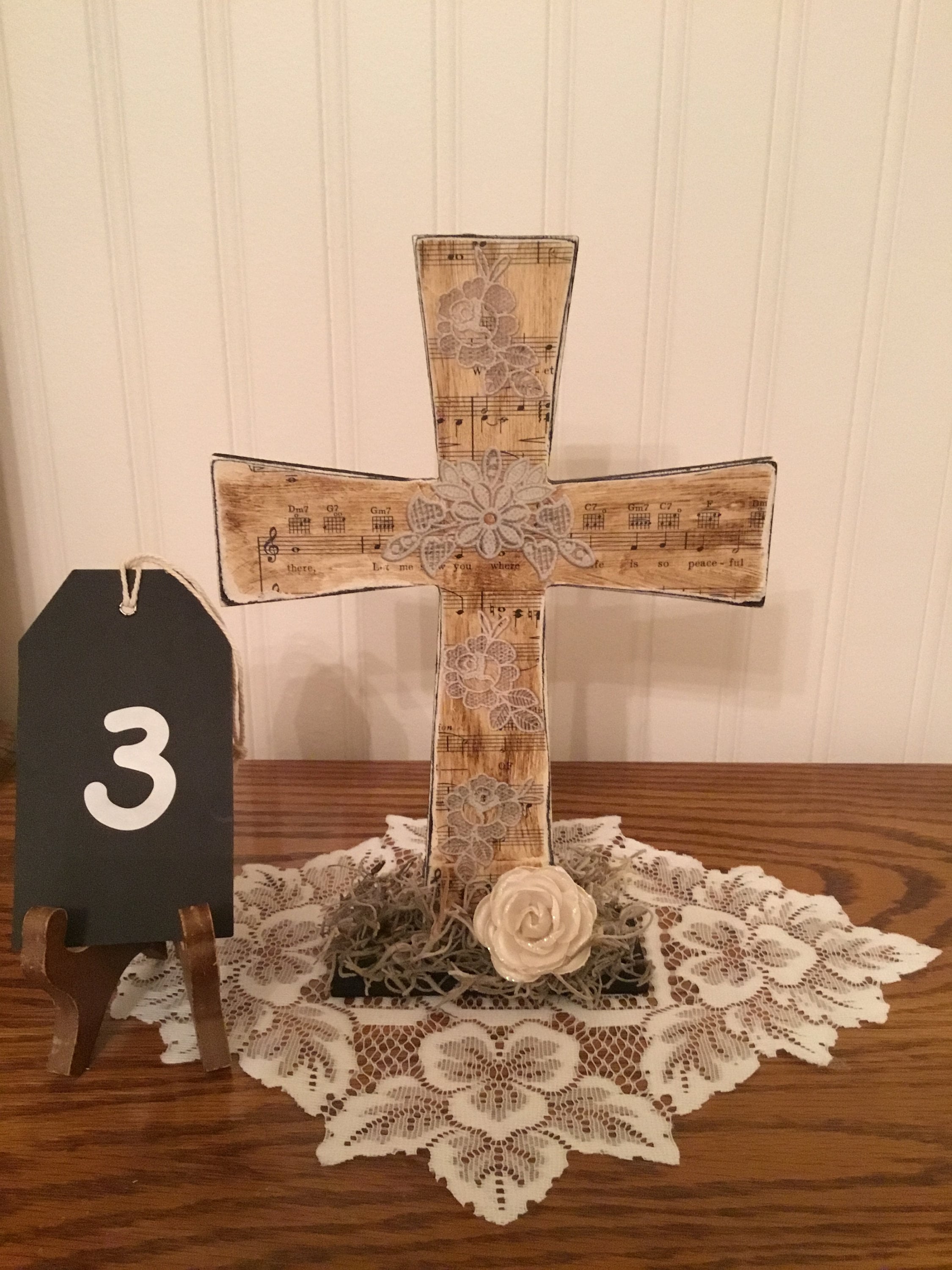 Vintage Hymnal Tabletop Cross - Etsy