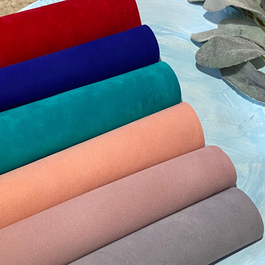 VELVET Faux Leather Sheet Synthetic Leather Litchi Fabric Size 7X13 ...