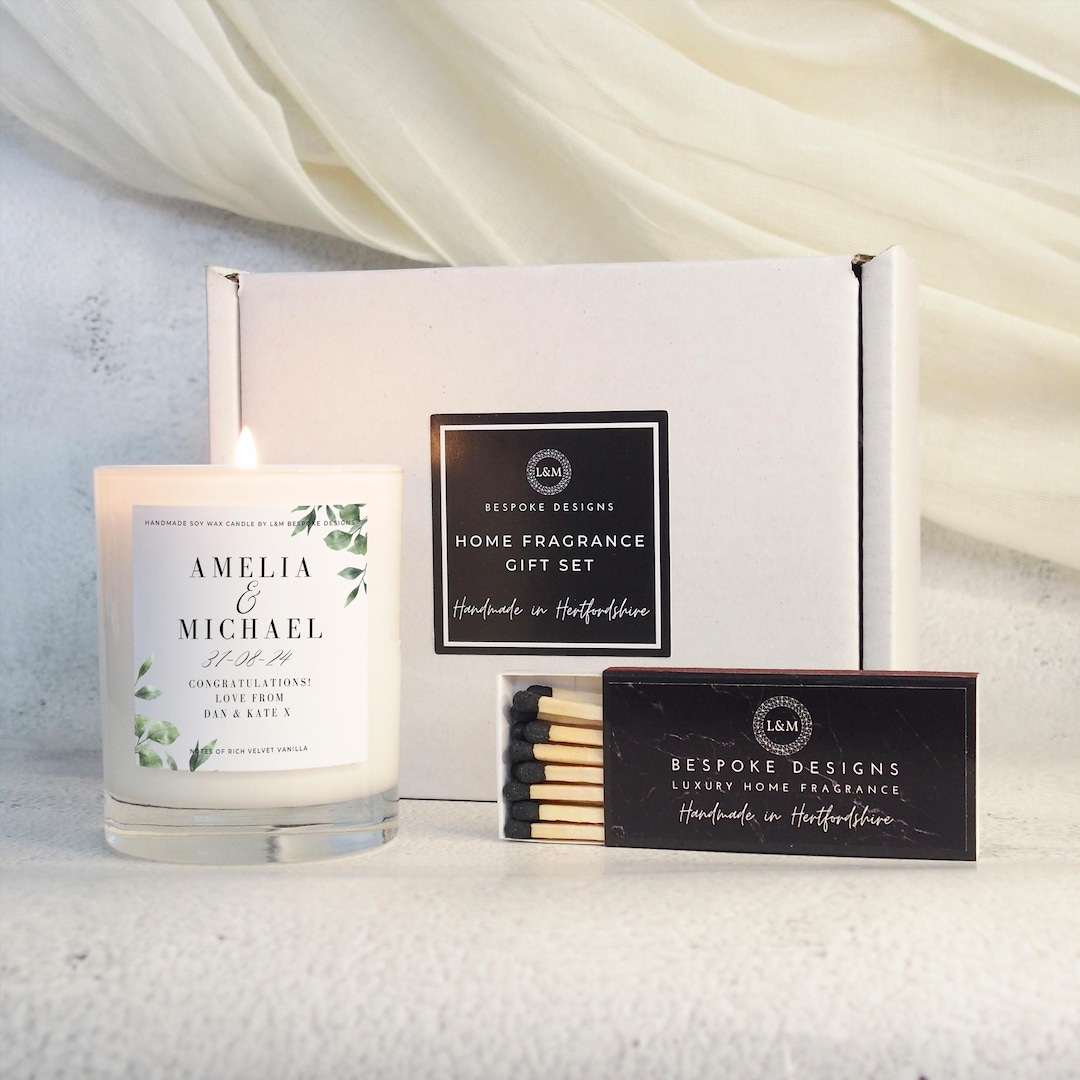 Wedding Candle Gift Set Wedding Candle Gift Set With Matches ...