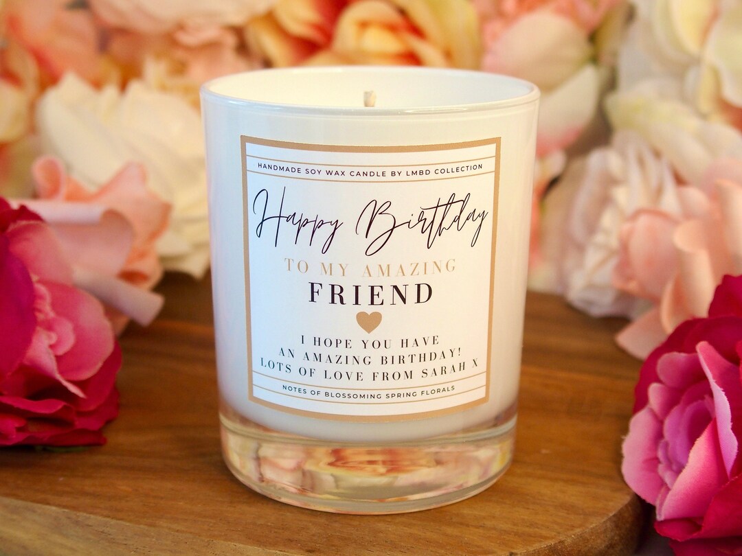 Friend Birthday Gift, Best Friend Candle Gift, Friend Birthday Candle ...