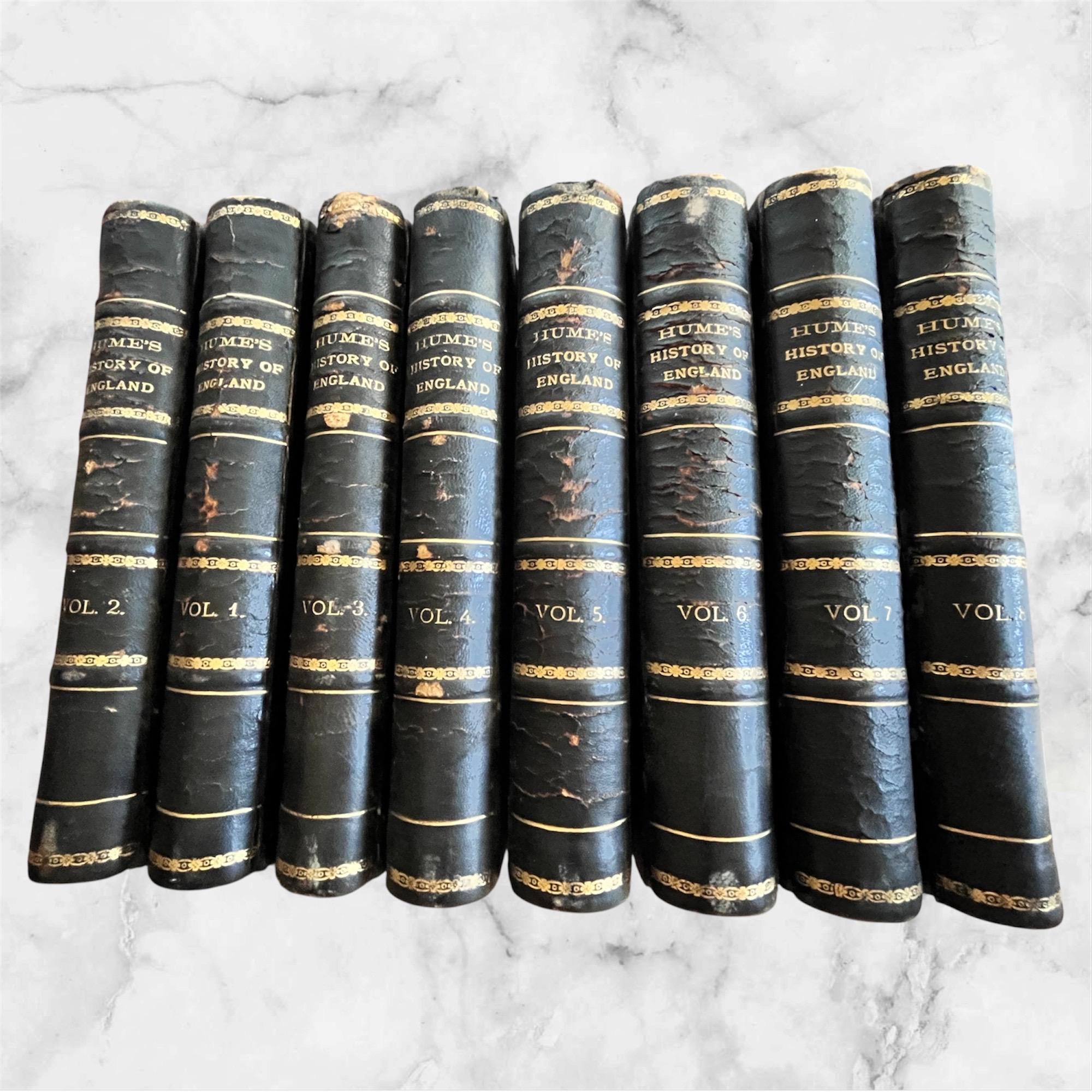 Antique Set of Books, 1826 Hume's History of England, Complete Set 8 ...