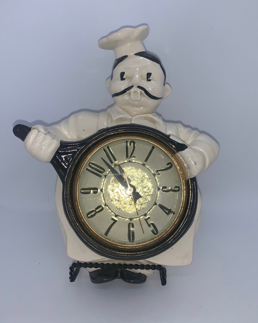 Vintage Rare Chefs Clock, Lanshire Kitchen Electric Wall Clock, Not in ...