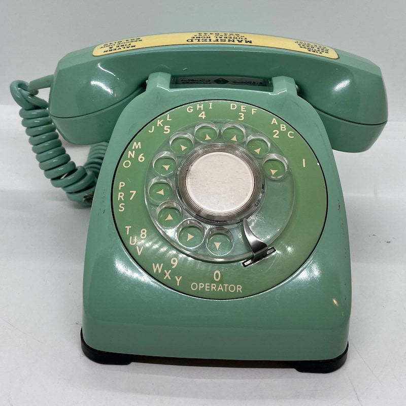 Green Rotary Phone - Etsy