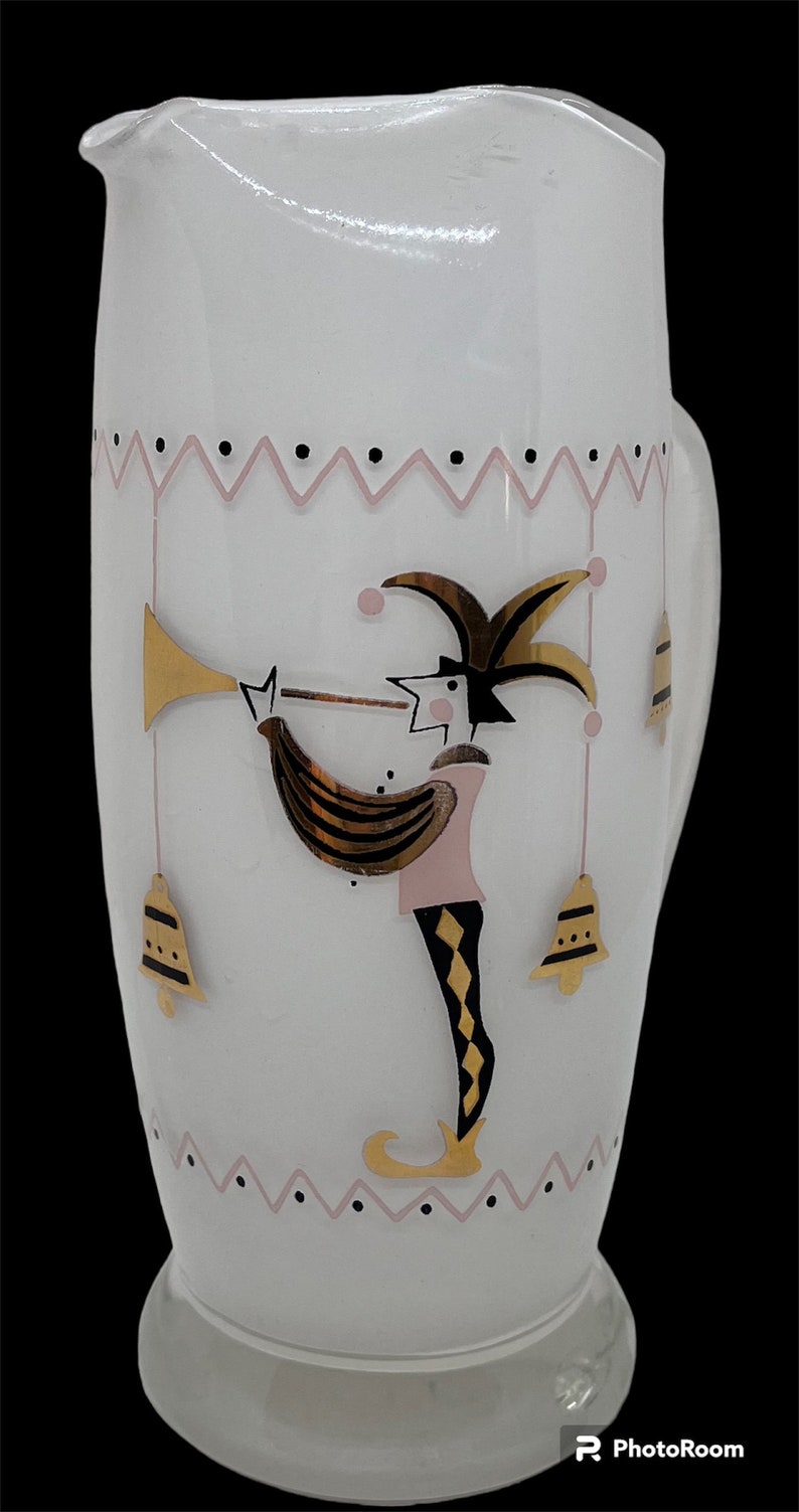 Vintage Gay Fad Court Jester Pitcher and Tray: Whimsical Barware - Etsy