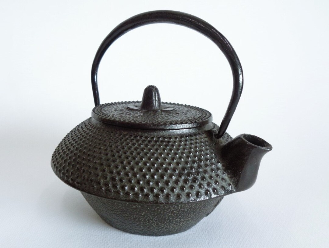 S6923# Iron Kettle Vintage Japanese Hand Made Tetsubin With Strainer ...