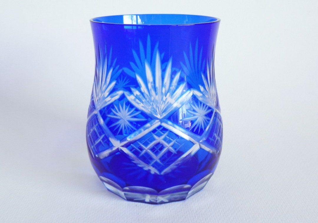 Japanese Edo Kiriko Cut Glass Vessel #S6947 - Etsy
