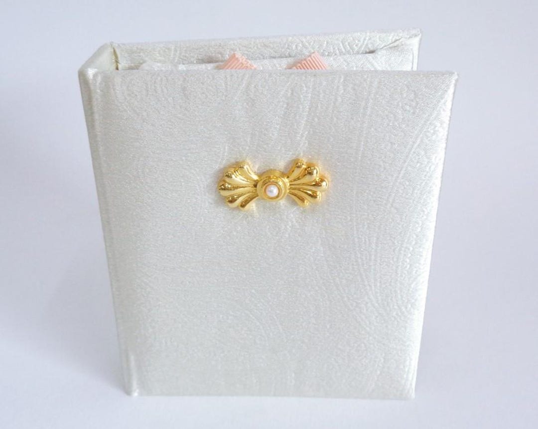 Mikimoto Book Photo Frame, Double Photo Picture Frame Covered by Silk ...