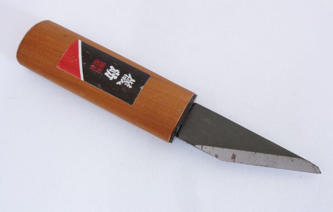 Sharp Leather Cutter Gisuke Japanese Poket Kiridashi High Quality Carbon Steel Marked Knife Hand ...