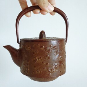 S7136 Cast Iron Tetsubin Kettle Nambu Tekki Bunshudo Brown Teapot,japanese Hand Made Tetsubin ...