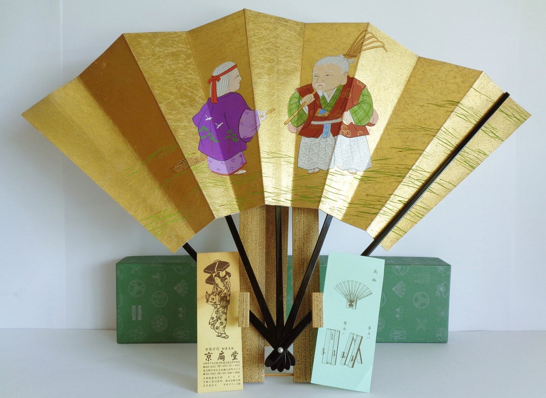 Sensu Large Fan/ Japanese Decorative Paper-bamboo Foldable Fan With ...