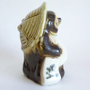 7347 TANUKI Sculpture Good Luck Okimono Ornament,japanese Shigaraki ...