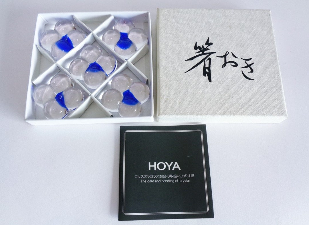 Japanese Hoya Crystal Hashi - Oki Chopsticks Rest Set 5pcs/ Japanese ...