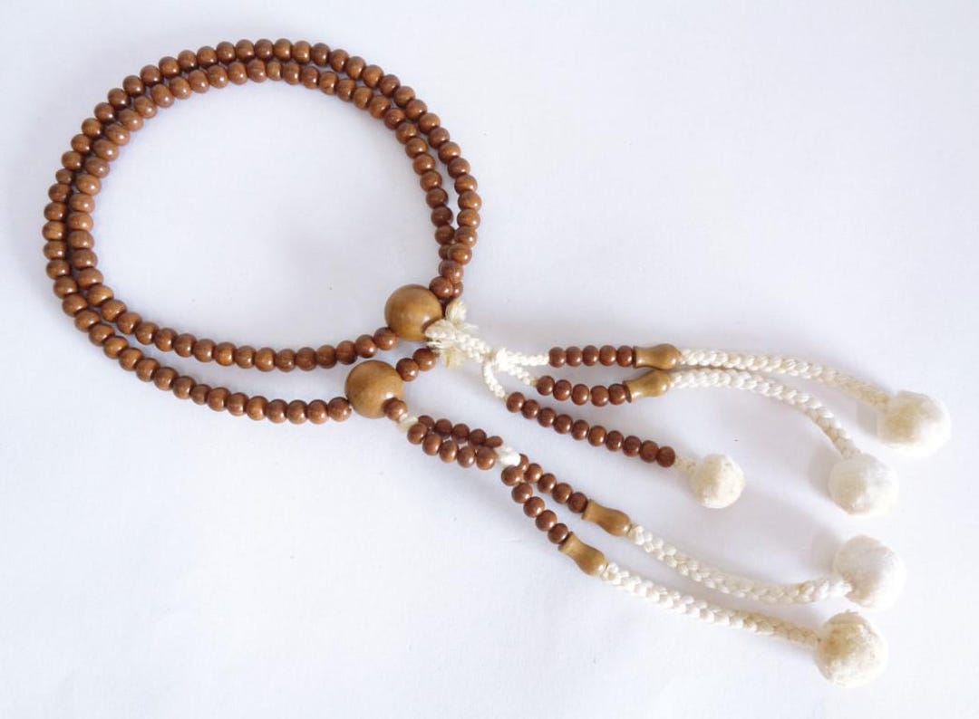 Shingon Buddhist Japanese Juzu Prayer Beads, Kyoto Handcraft Wooden ...