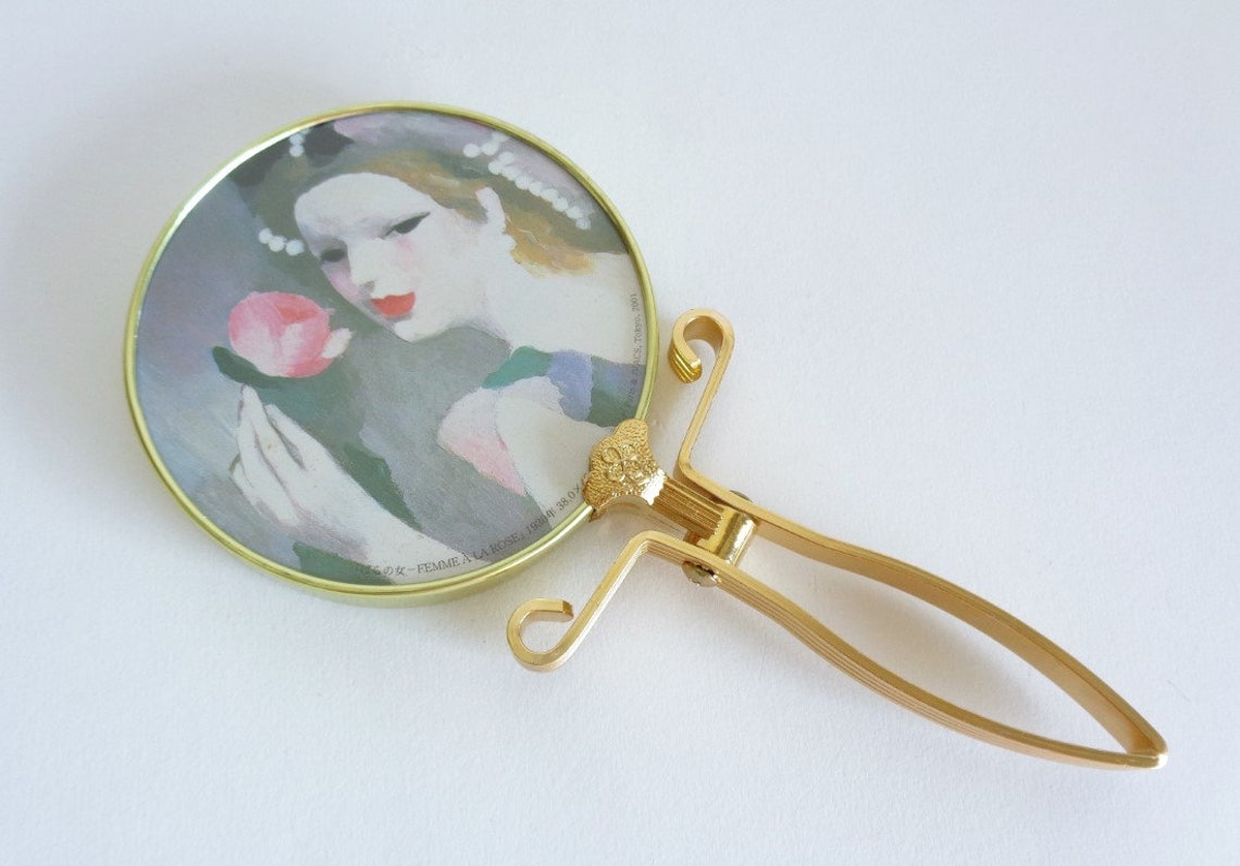 Japanese Foldable Hand Mirror "femme à La Rose (1930)" by Marie ...
