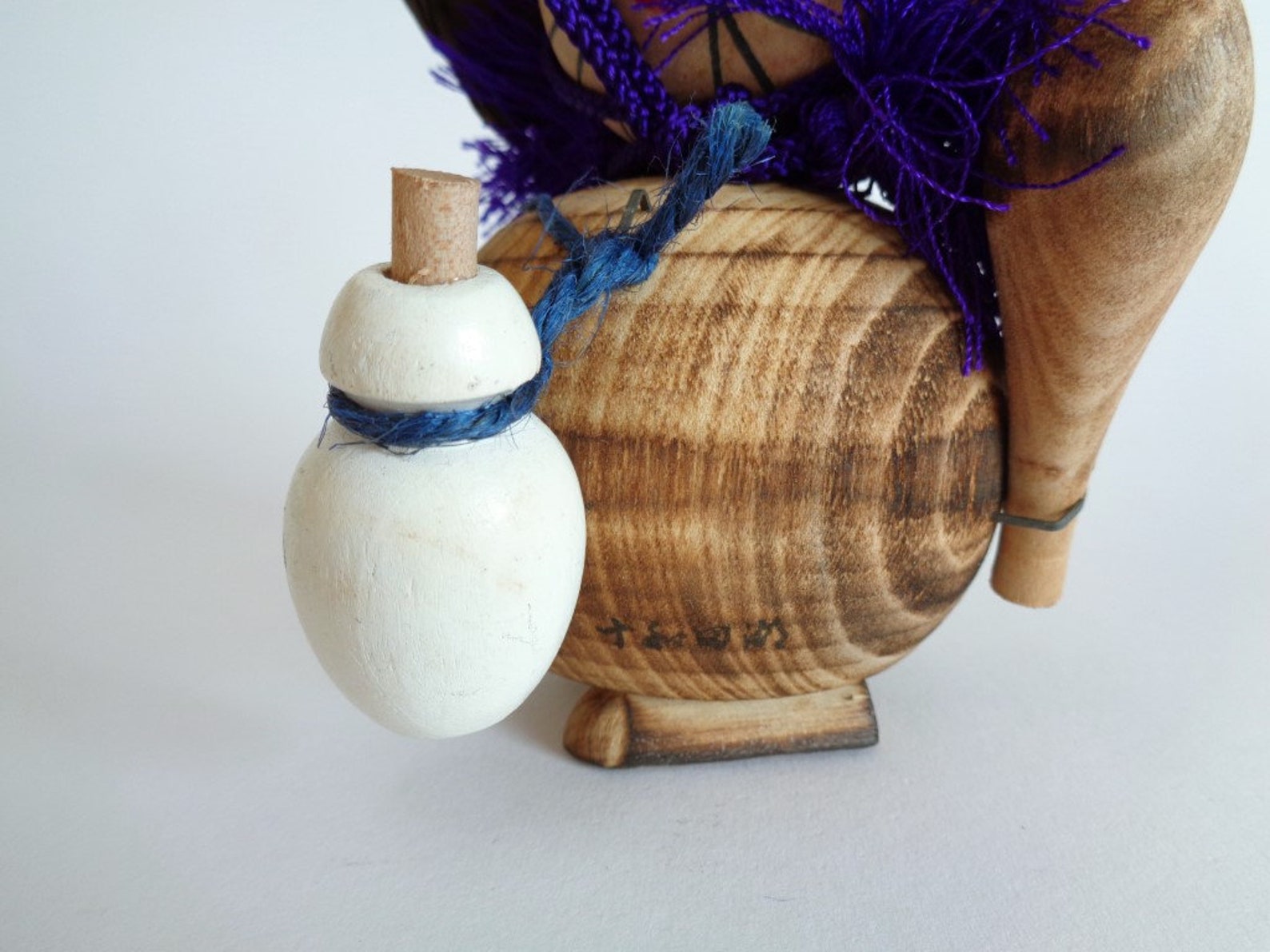 TANUKI Wooden Sculpture / Lucky Tanuki Okimono /vintage Japanese Wooden ...