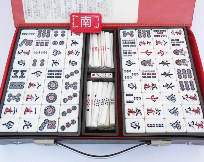 Mahjong Set, Vintage Japanese Mahjong Game, High-quality Riichi Mahjong ...
