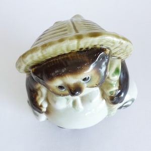 7347 TANUKI Sculpture Good Luck Okimono Ornament,japanese Shigaraki ...