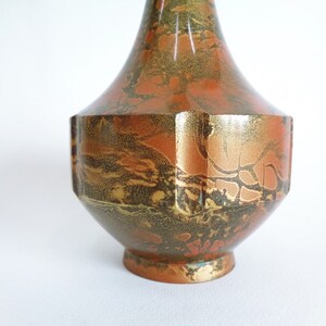 S7231 Takaoka Copper-bronze Vase ,japanese LONG NECK Bronze Vase ...