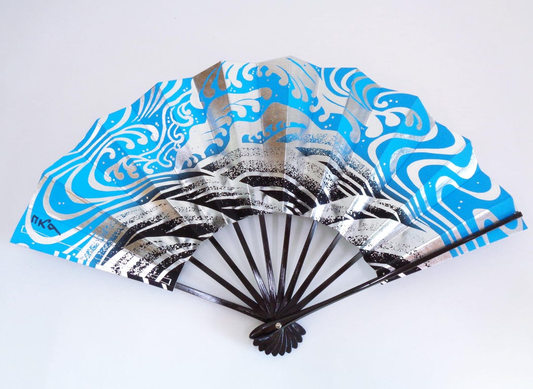 Mai Ogi Dance Fan Japanese Paper & Bamboo Mai-ogi Two Sides Pattern ...
