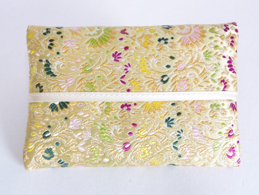 Luxury Tissue Holder Japanese Art Textile Kyoto Woven Silk Handmade ...