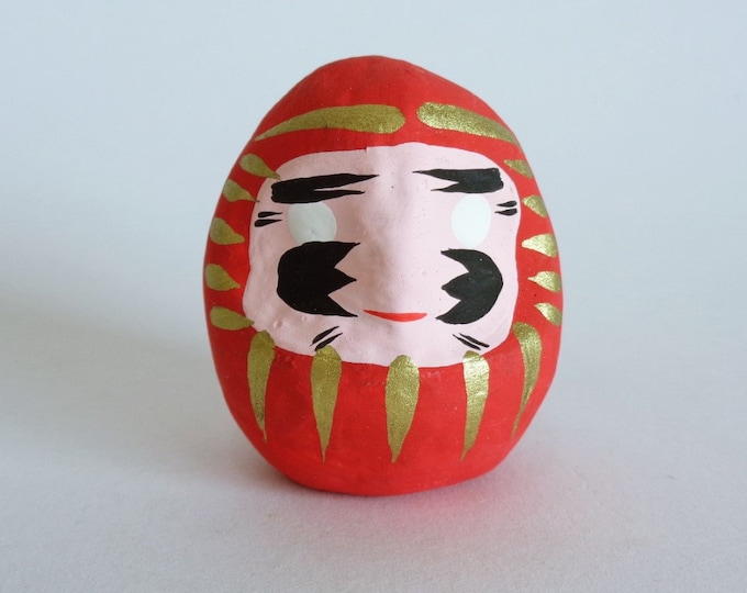 Red Daruma Clay Doll Have No Eyes / Japanese Takasaki Daruma, Mingei ...