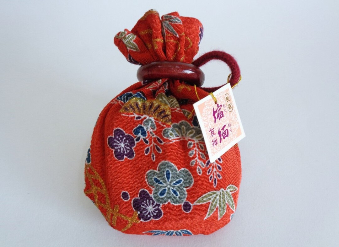 S6107# Kinchaku Pouch, Japanese Chirimen Fabric Pouch / Kimono Bag - Etsy