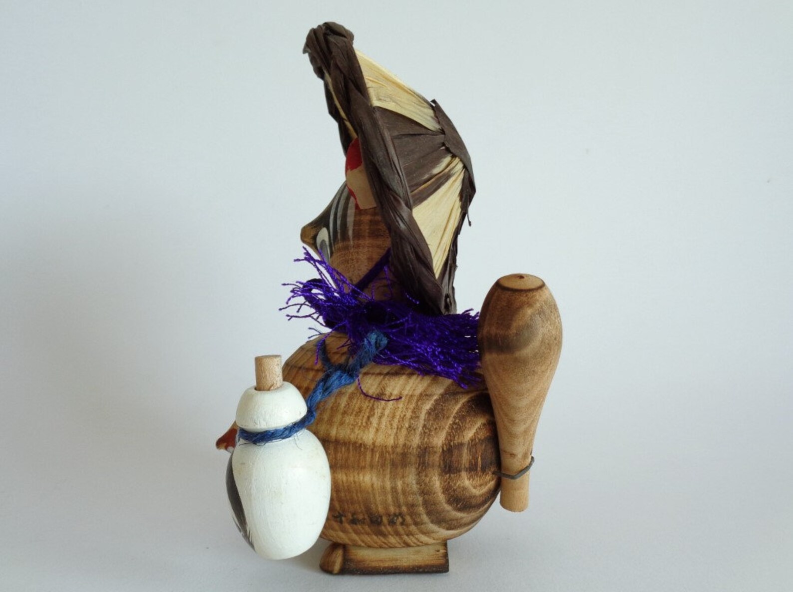 TANUKI Wooden Sculpture / Lucky Tanuki Okimono /vintage Japanese Wooden ...