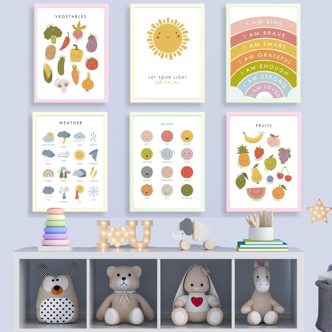 Educational Prints - Printable Kids Wall Art – Instant Download – Fun ...