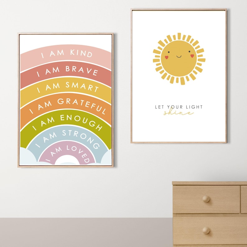 Positive Affirmation Posters - Printable Kids Wall Art – Instant ...
