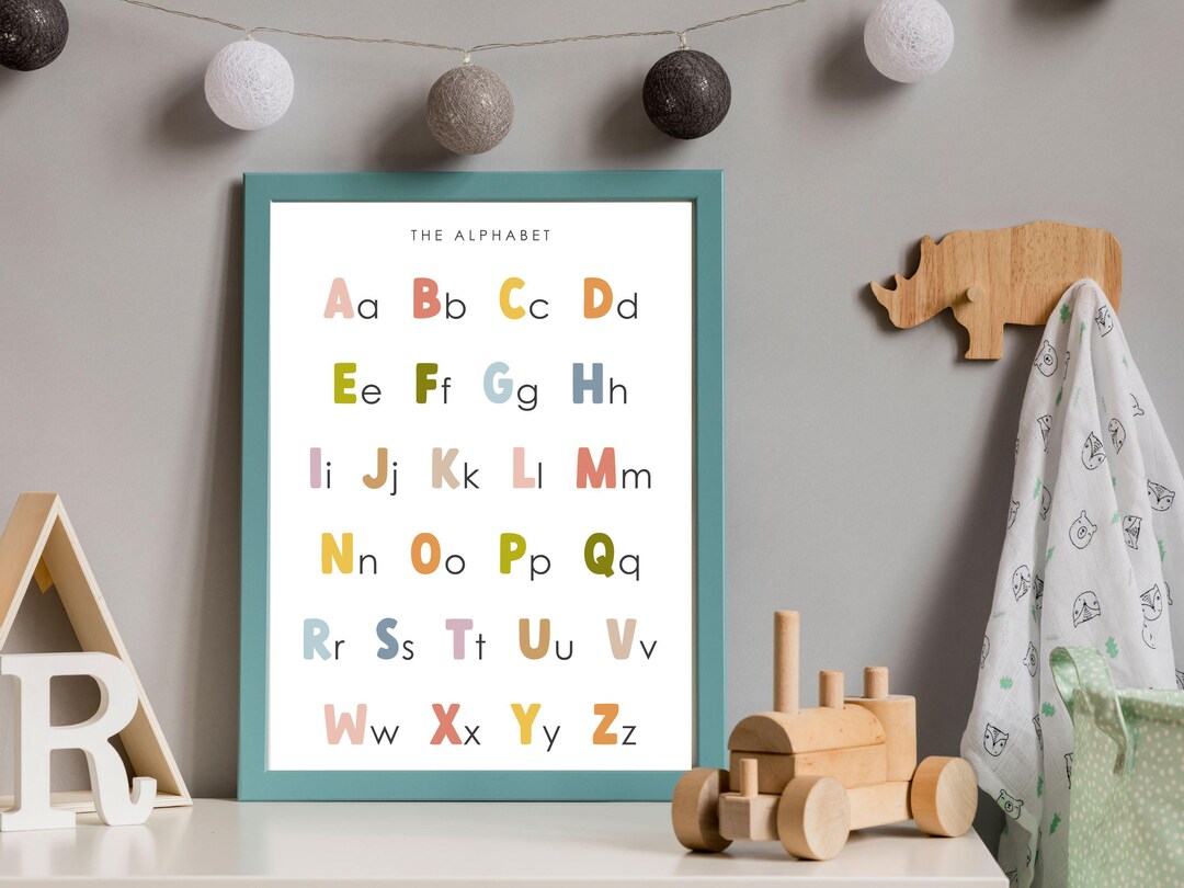 Alphabet Poster - Printable Kids Wall Art – Instant Download – Fun ...