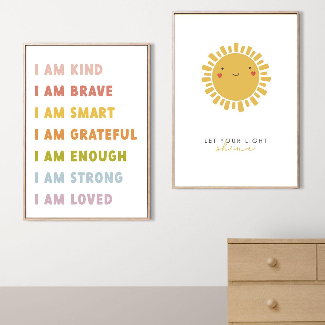 Positive Affirmation Posters - Printable Kids Wall Art – Instant ...