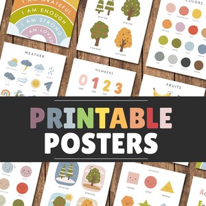 Fruits and Vegetables Poster - Printable Kids Wall Art – Instant ...