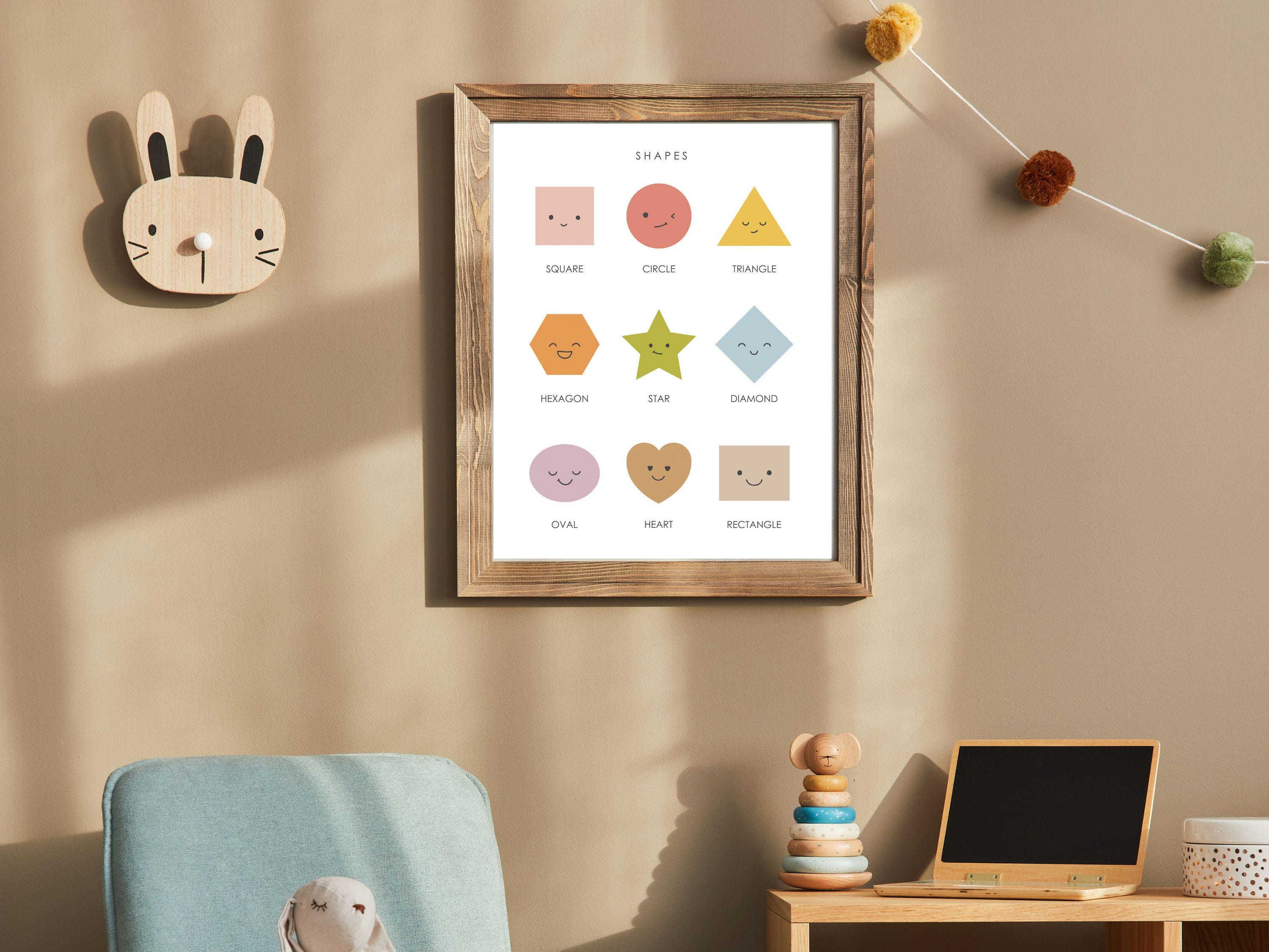 Numbers and Shapes Posters - Printable Kids Wall Art – Instant Download ...
