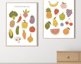 Fruits and Vegetables Posters - Etsy