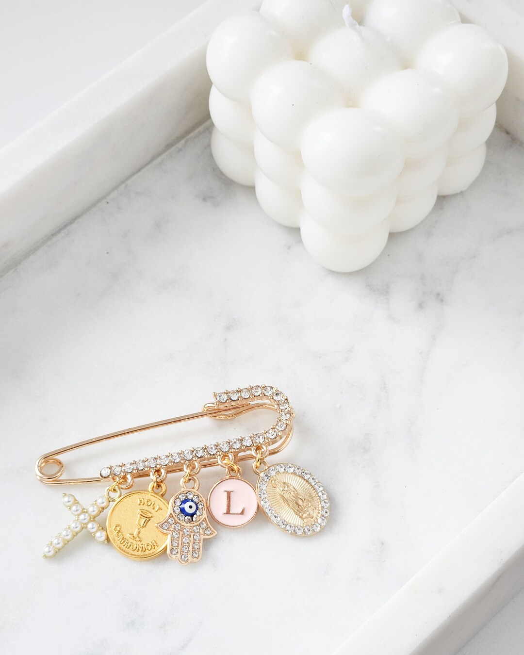 Personalized Gold Baby Pin | Baby Brooch | Baptism Pin | Baby Shower ...