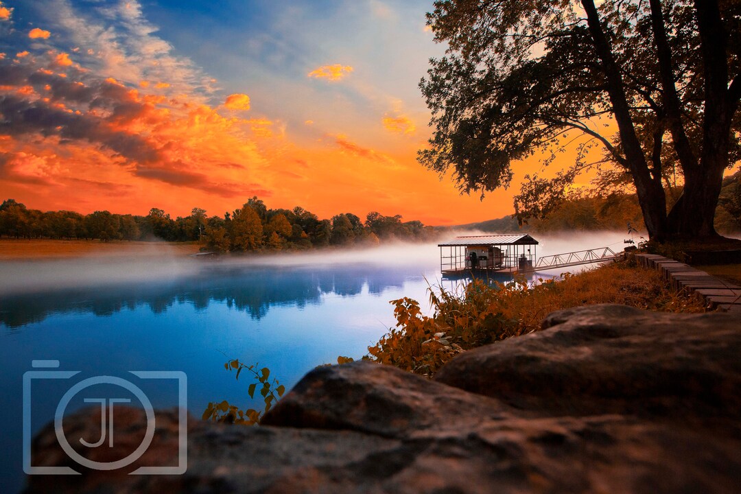 River Side Landscape Fine Art Print - Instant Download, Riverside ...