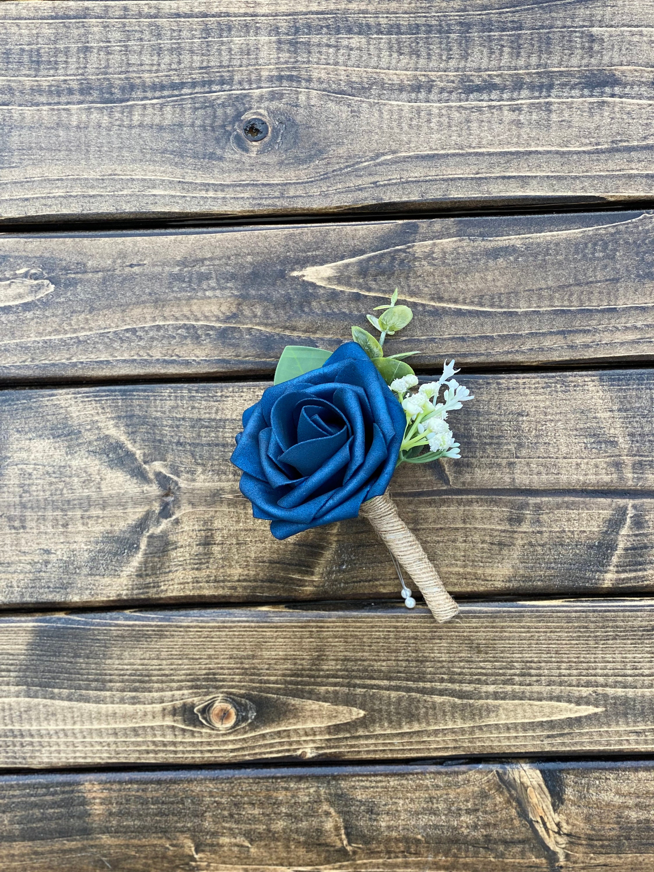 Navy Rose Bridal Bouquet Navy Rose Bridesmaid Bouquet | Etsy