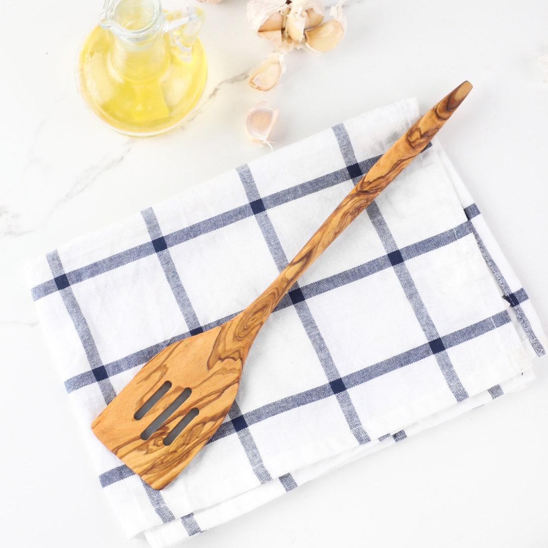 Slotted Spatula Handmade From Olive Wood / Wooden Personalized Spatula ...