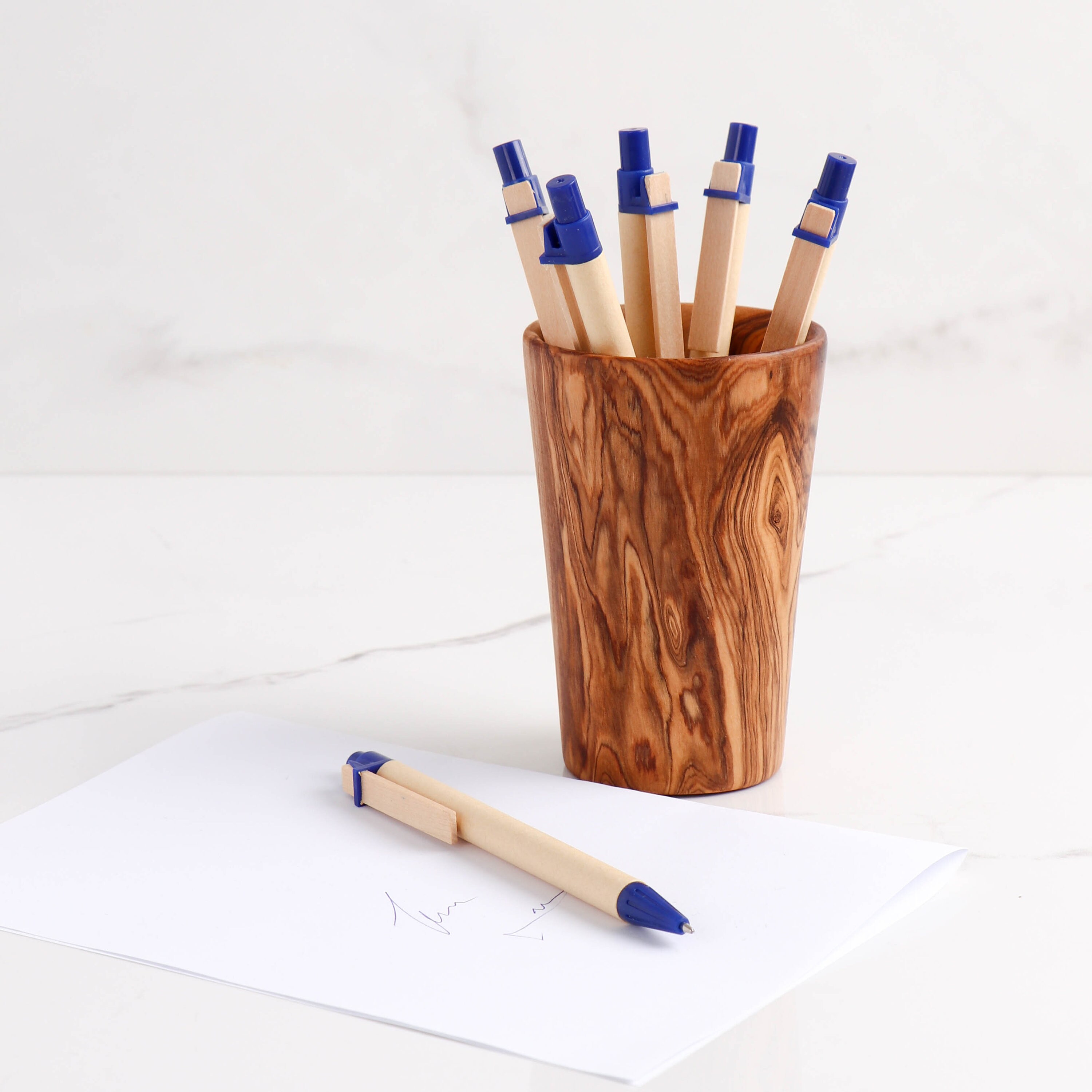 Wood Carved Pencil Holder - Etsy