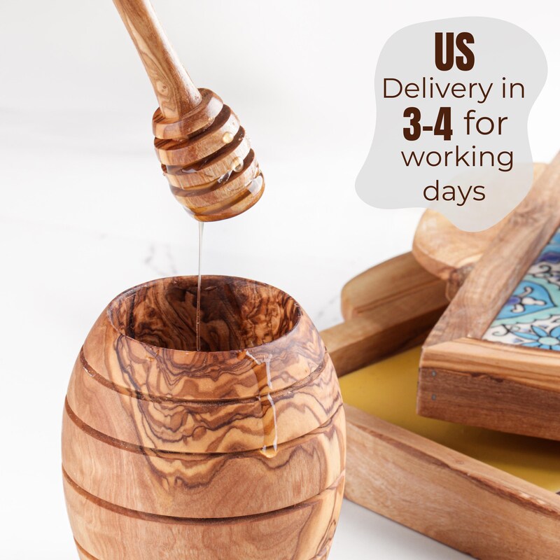 Wooden Honey Pot - Etsy