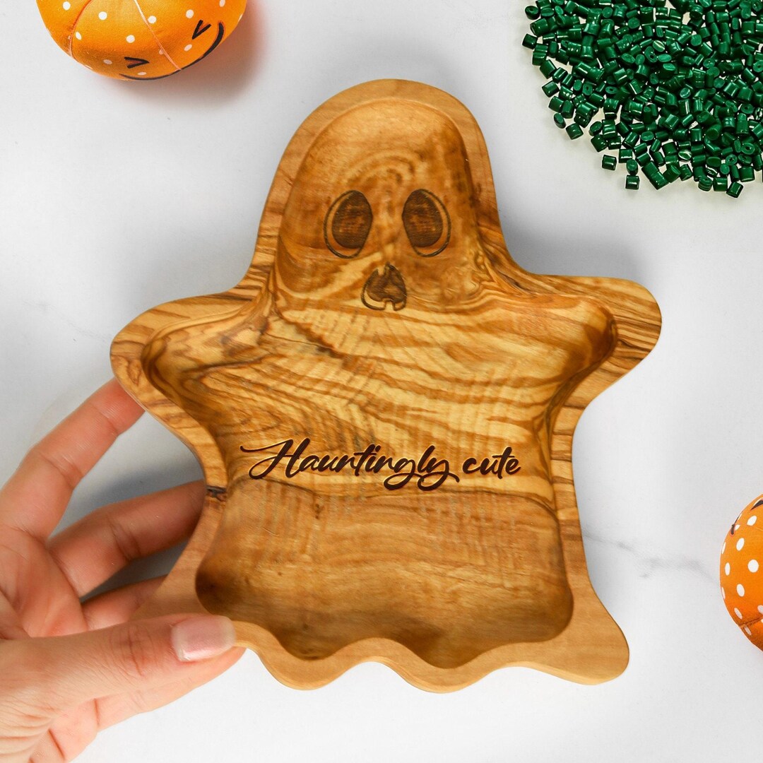 Wooden Ghost Tray Wooden Halloween Decor for Home Witchy Office Decor ...