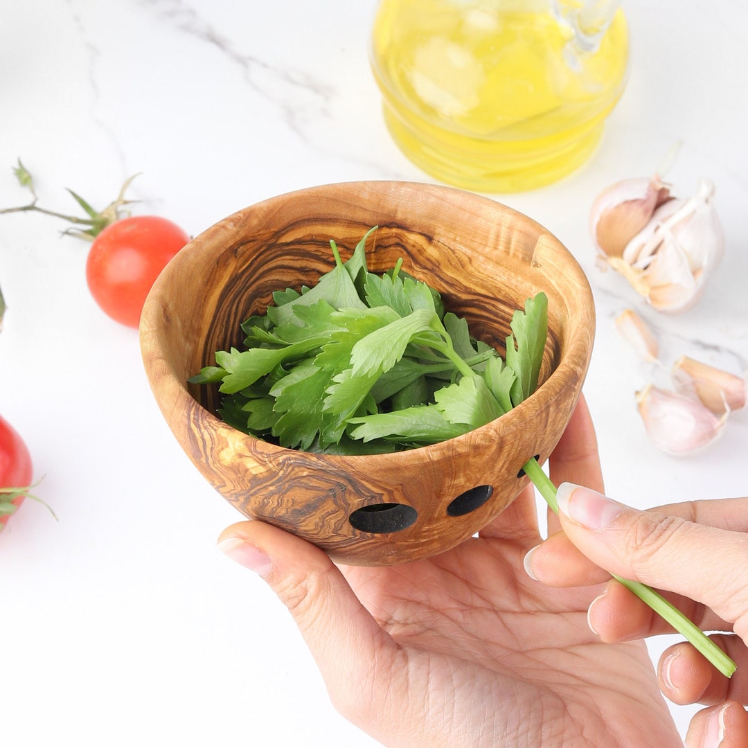 Herb Stripper Bowl Handmade From Olive Wood / Personalized Herb ...