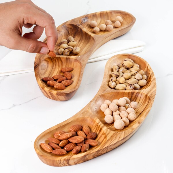 Divided Wood Tray - Etsy