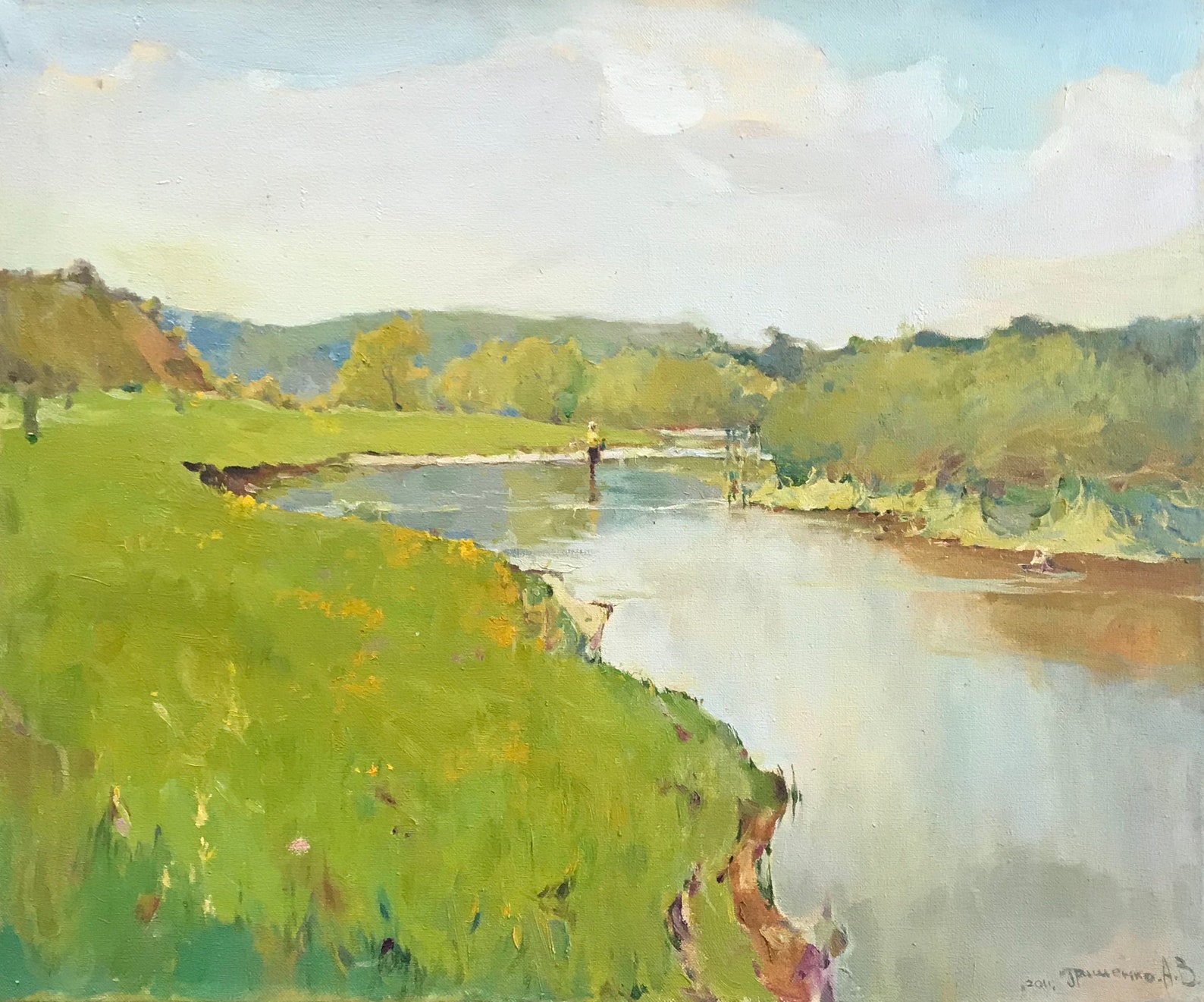 Summer landscape Art Oil painting Original Oil picture | Etsy