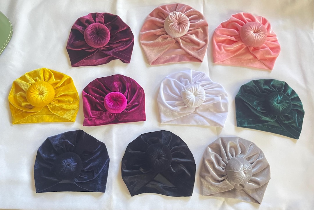 Cute Newborn Velvet Turbans Baby Girl Headbands - Etsy