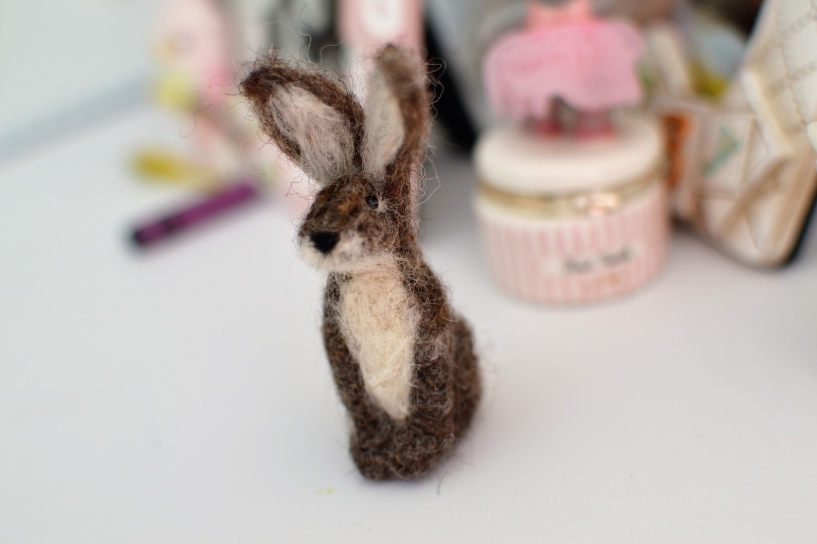 Needle Felted Hare, Needle Felted Animal. Wild Animal Hare Felted ...